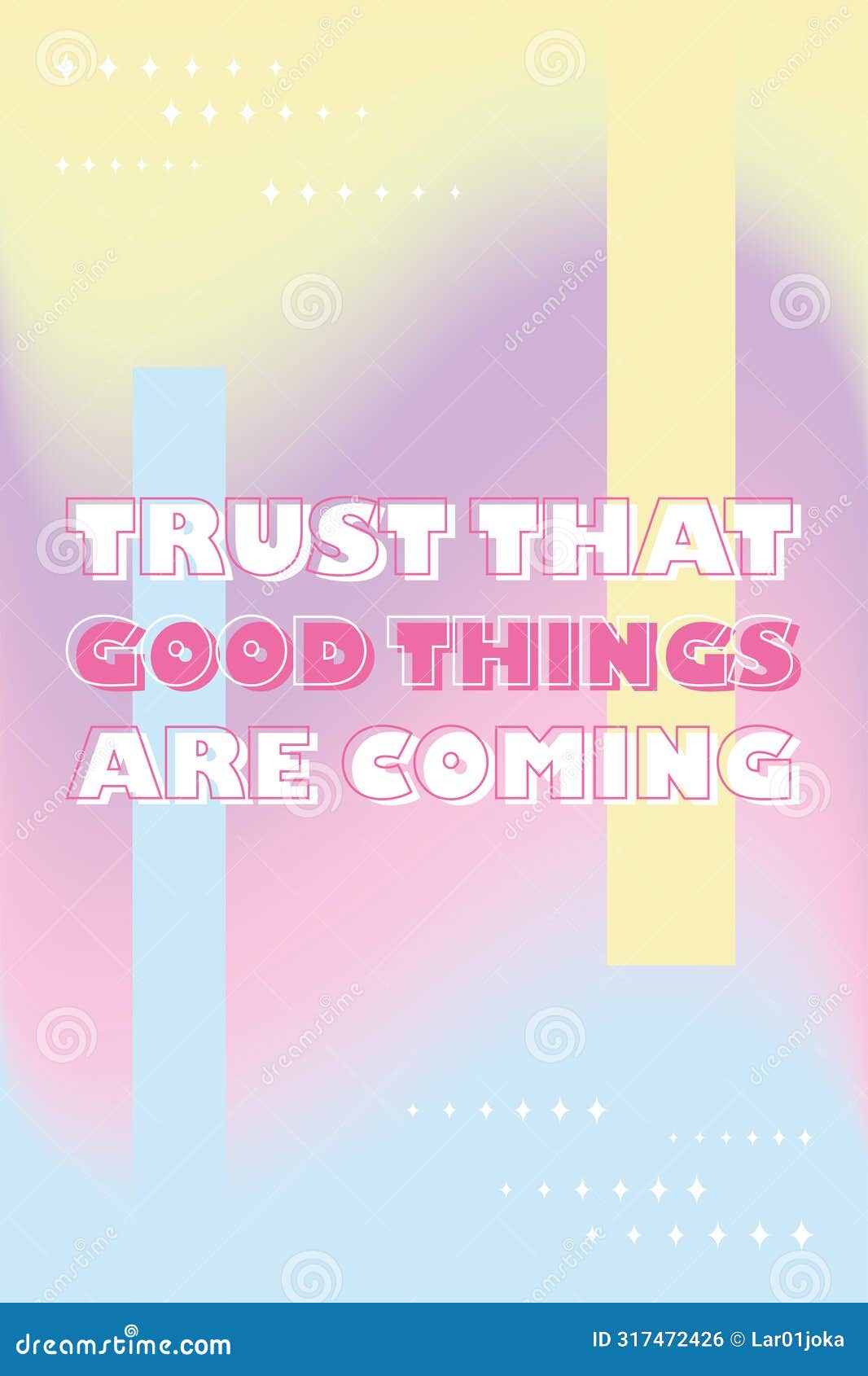 Colorful Gradient Background with Motivational Trust Text Vector Stock ...