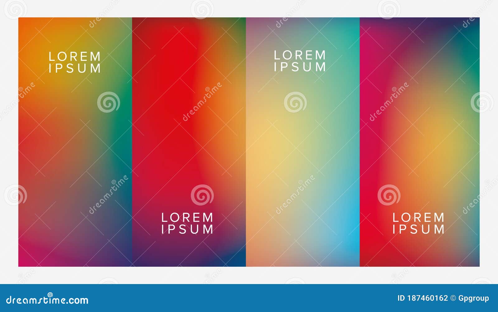 Colorful Gradient Backgrounds Frames with Place for Text Vector Design ...