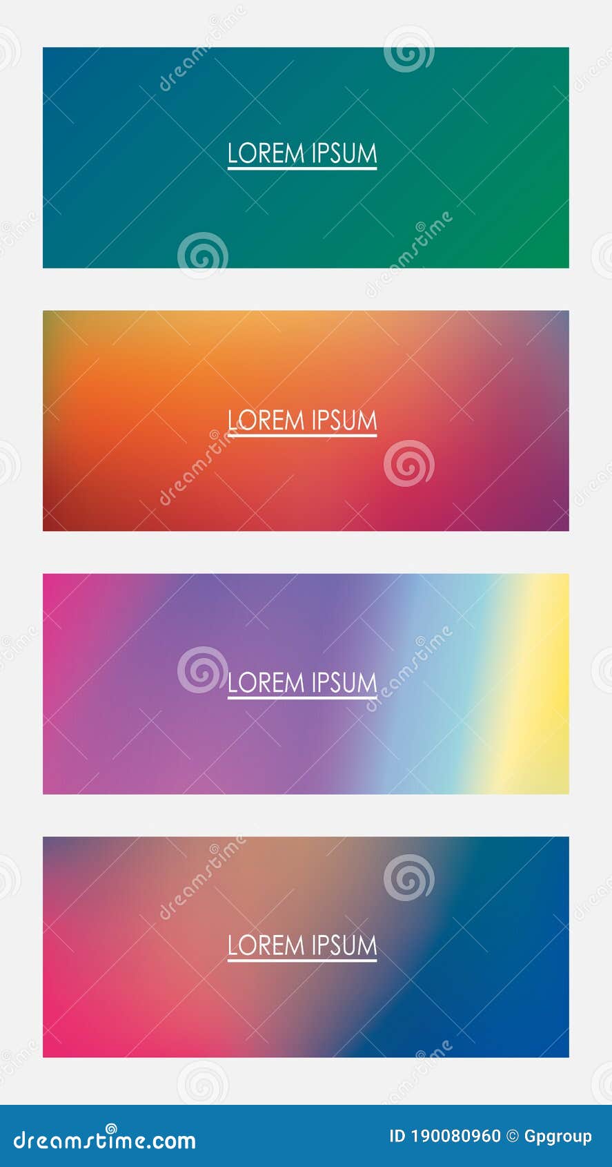 Colorful Gradient Backgrounds Frames with Place for Text Vector Design ...