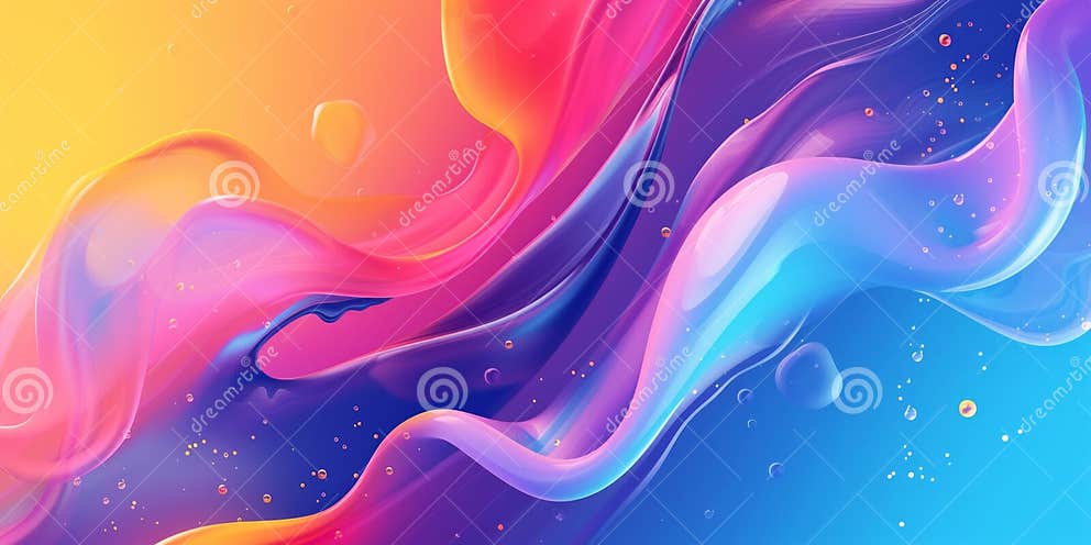 Colorful Gradient Banner Featuring an Eye-catching Liquid Shape Design ...