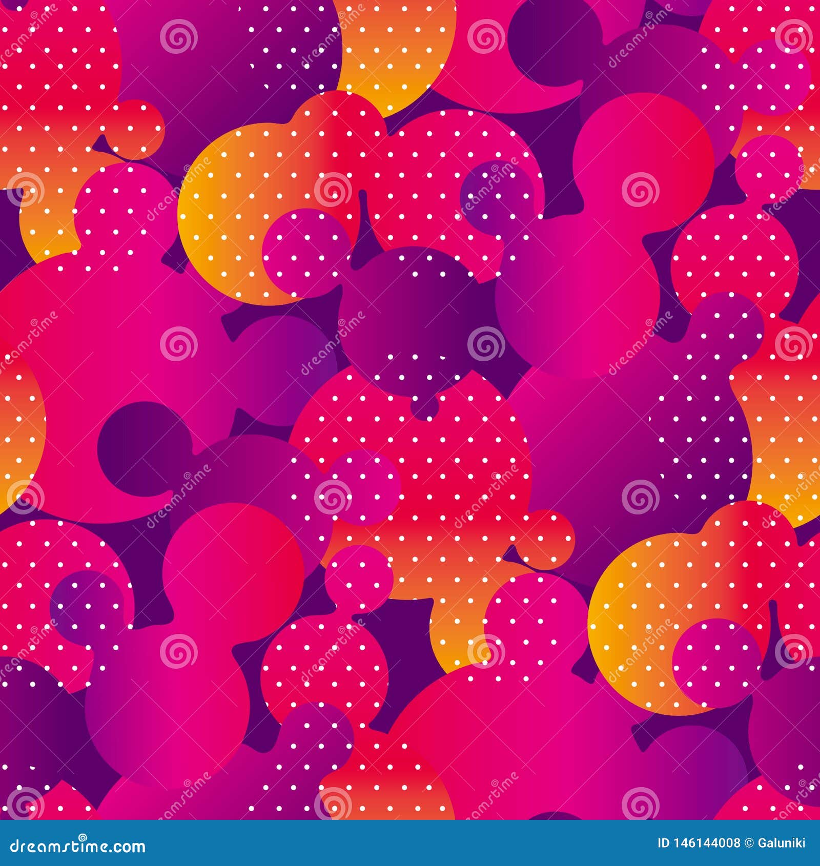 Colorful Gradient Bubbles Vector Seamless Pattern Stock Vector ...