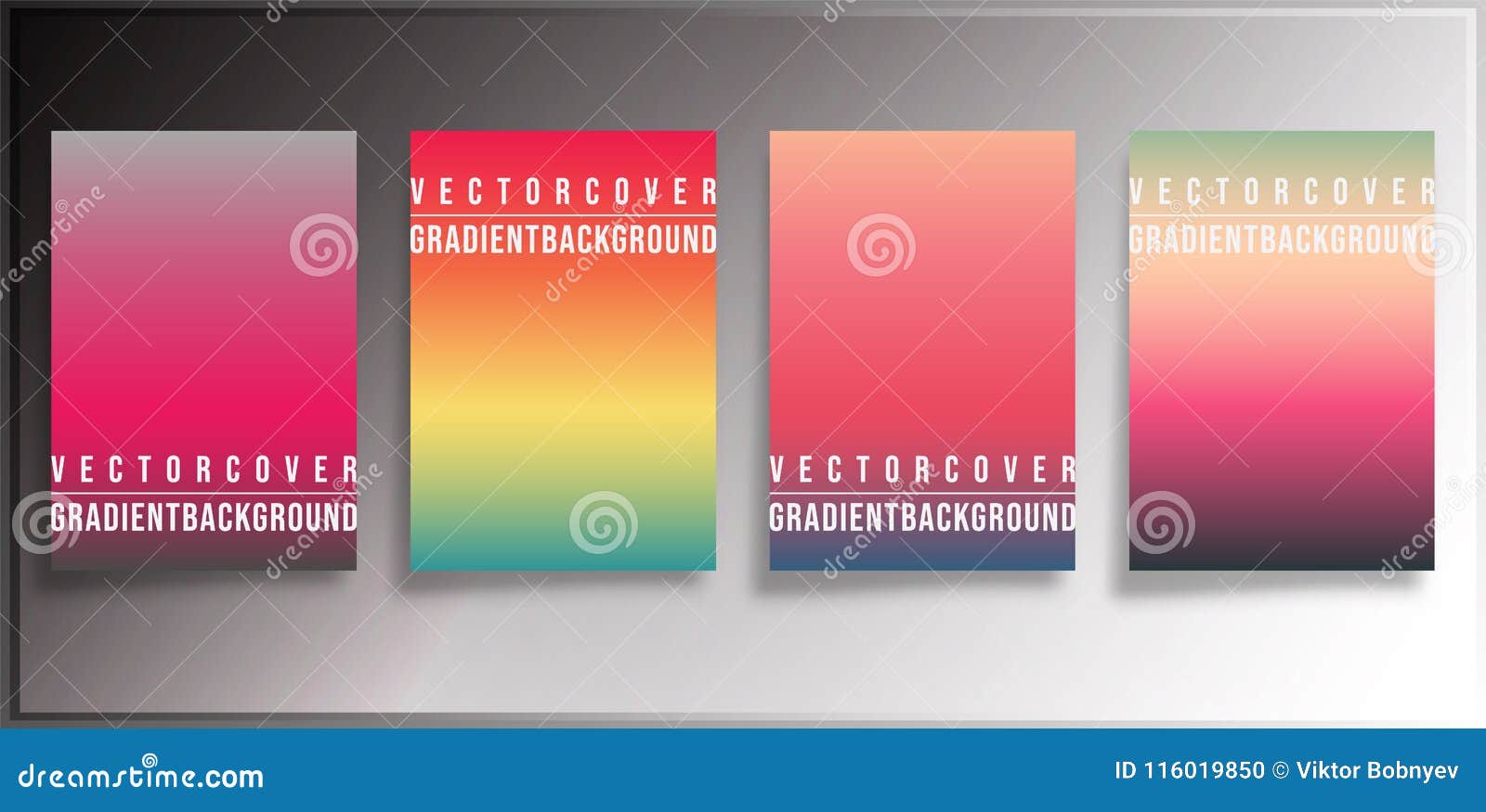 Colorful Gradient Covers Minimal Design Stock Vector - Illustration of ...