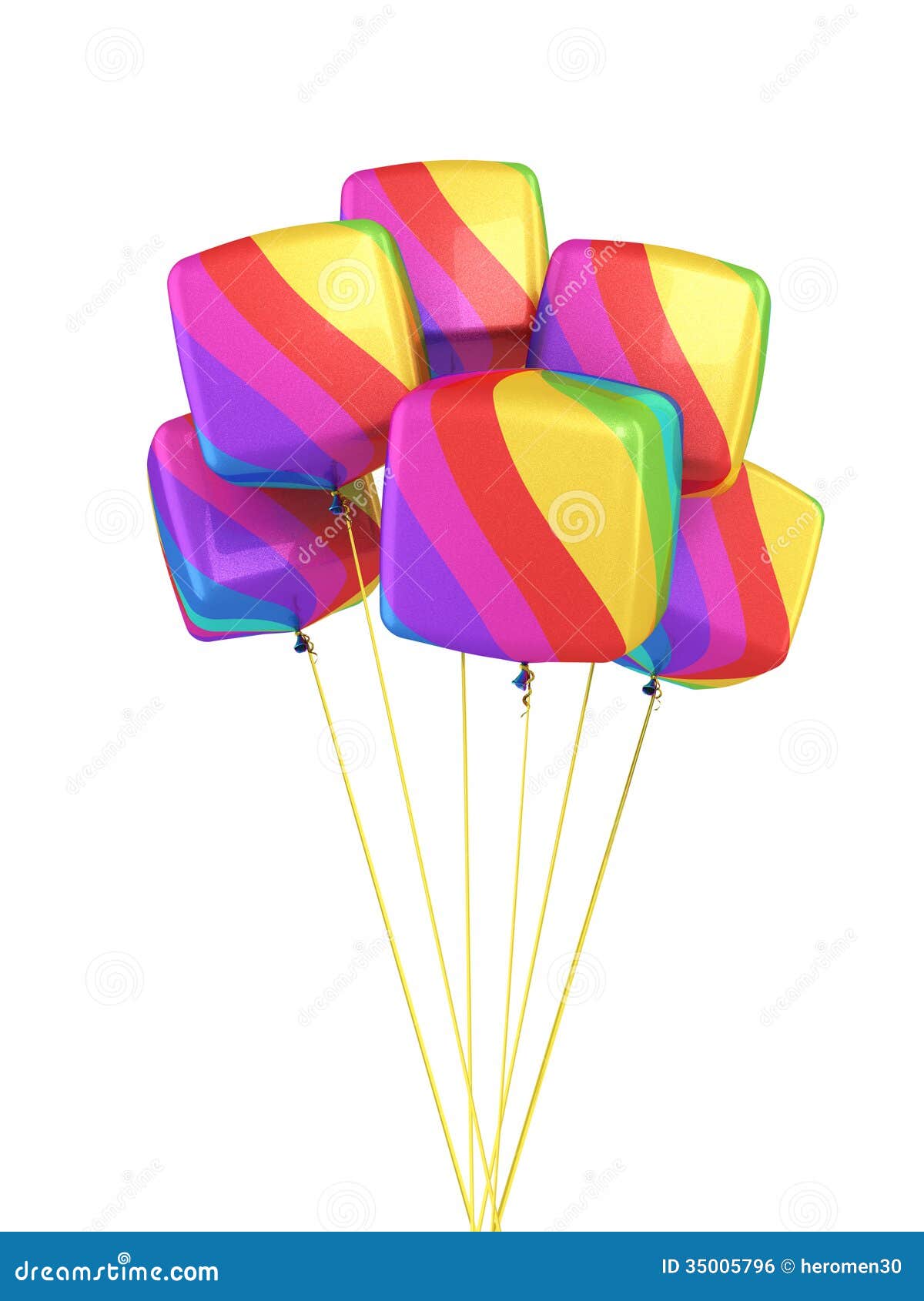 Colorful Gradient Cubes Balloons Stock Illustration - Illustration of ...