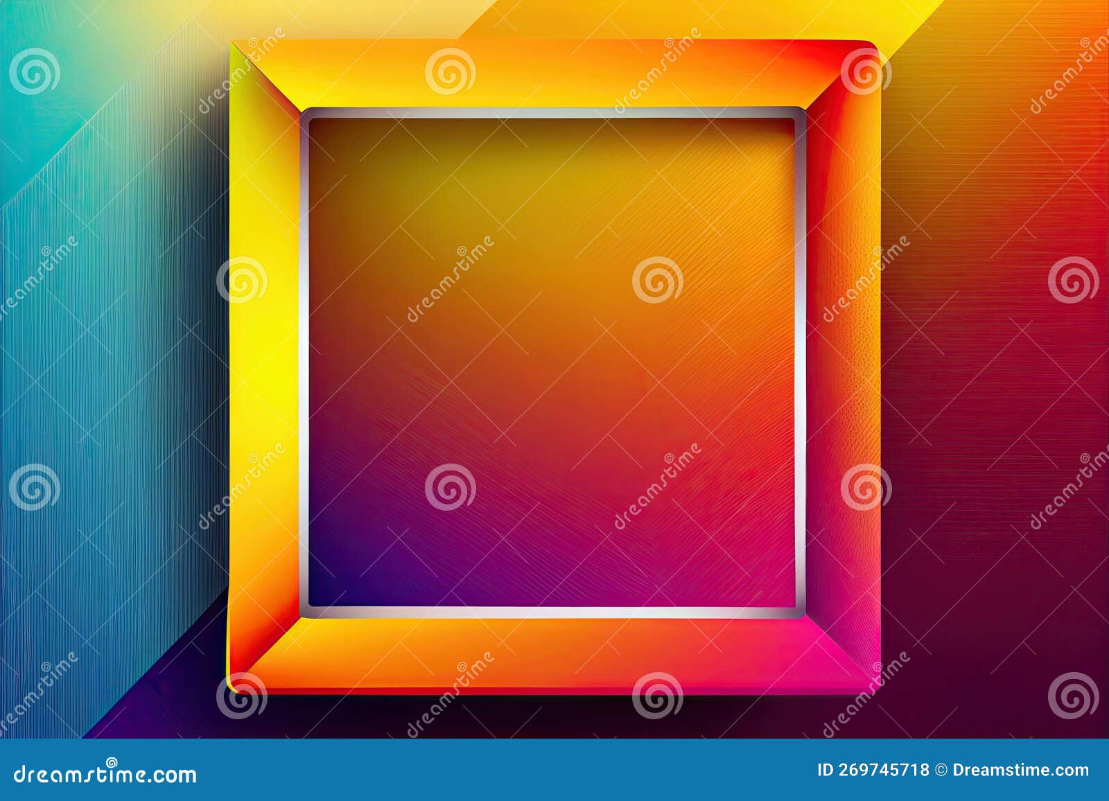 Colorful Gradient Frame Background Copy Space. Rainbow Mesh Gradient ...
