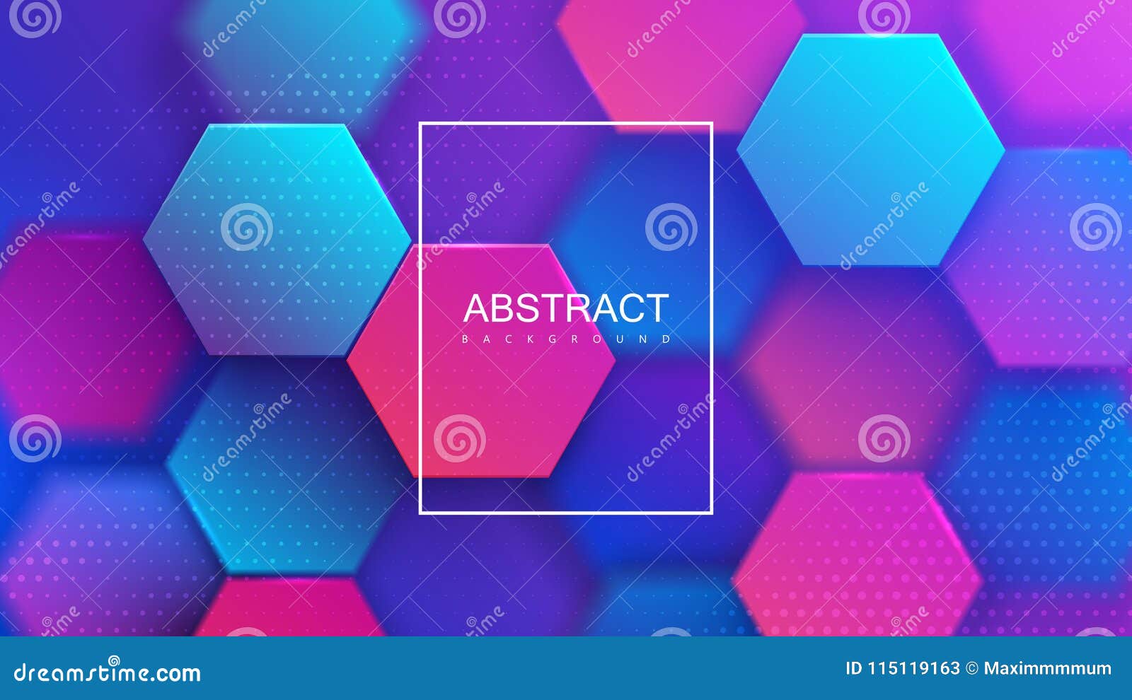 Colorful Gradient Hexagonal Tiles. Stock Vector - Illustration of ...
