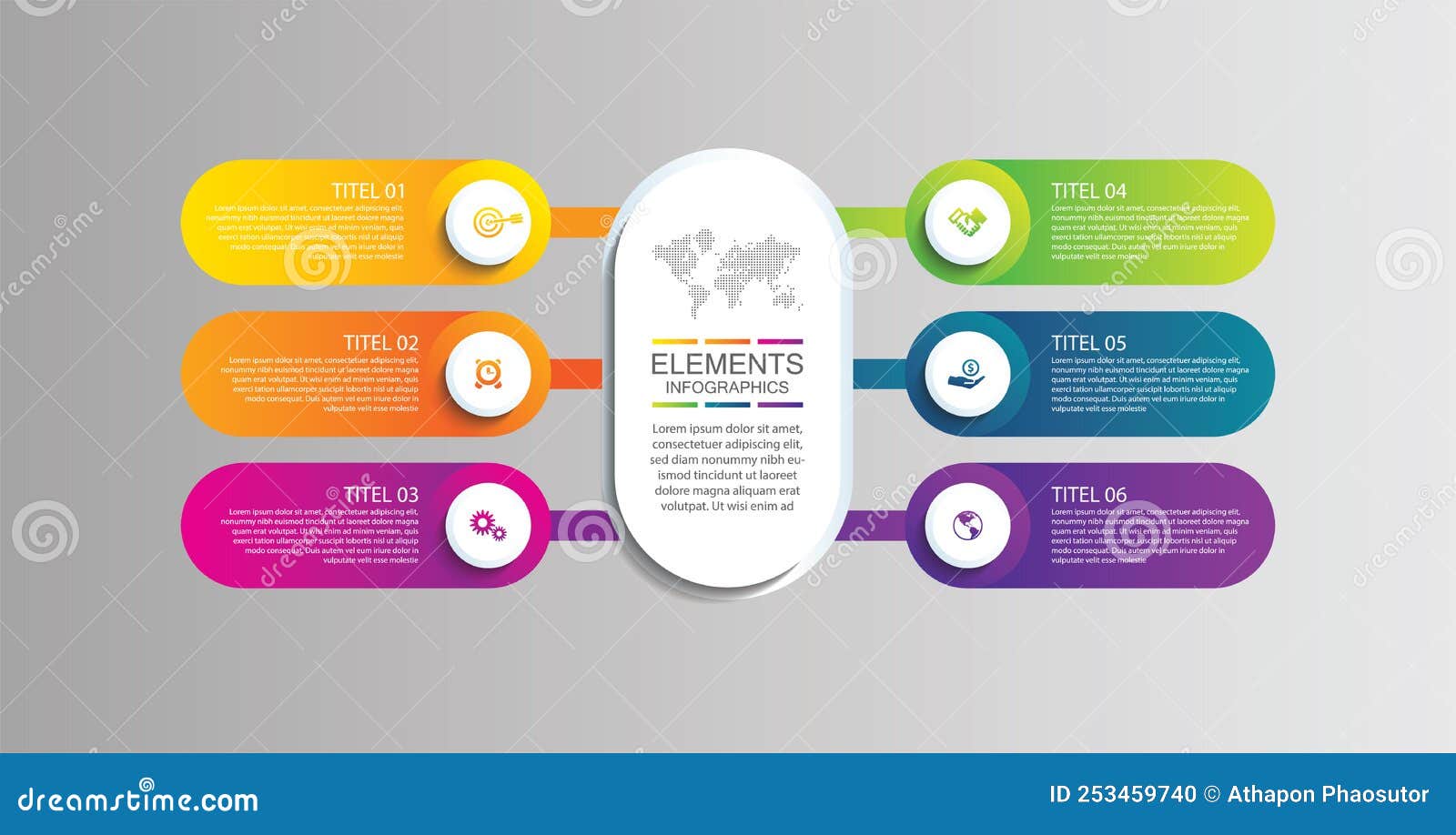 Colorful Gradient Infographic Steps Design Stock Vector - Illustration ...
