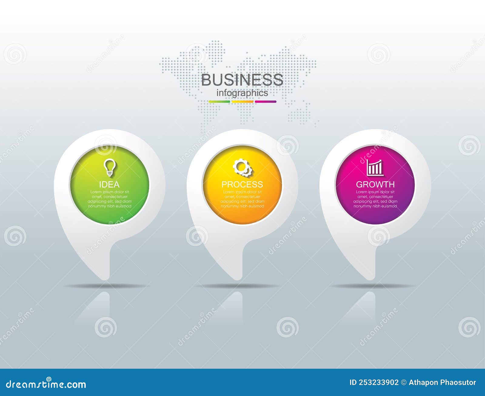 Colorful Gradient Infographic Steps Design Stock Vector - Illustration ...