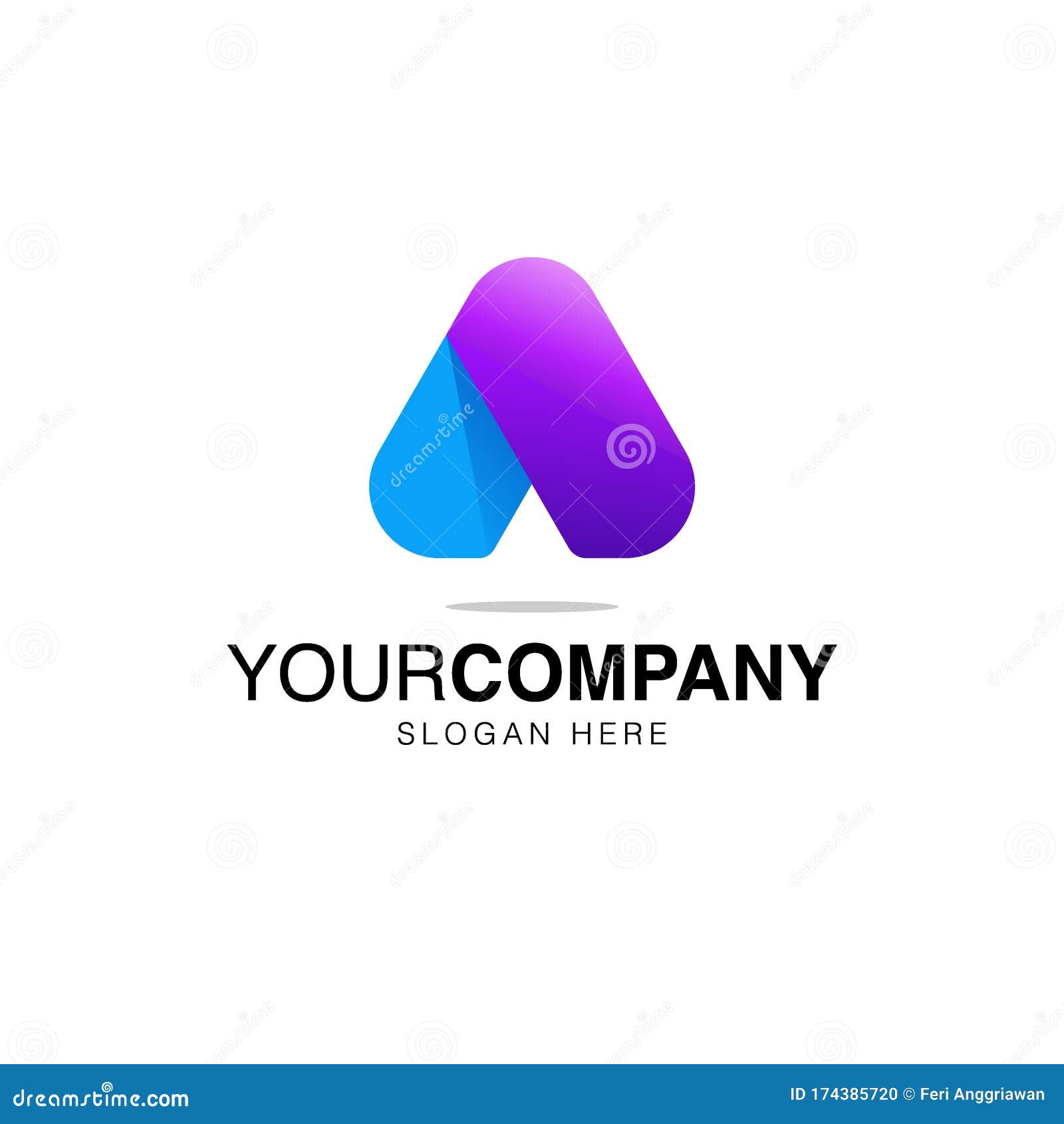 Colorful Gradient Letter a Logo Concept Stock Vector - Illustration of ...