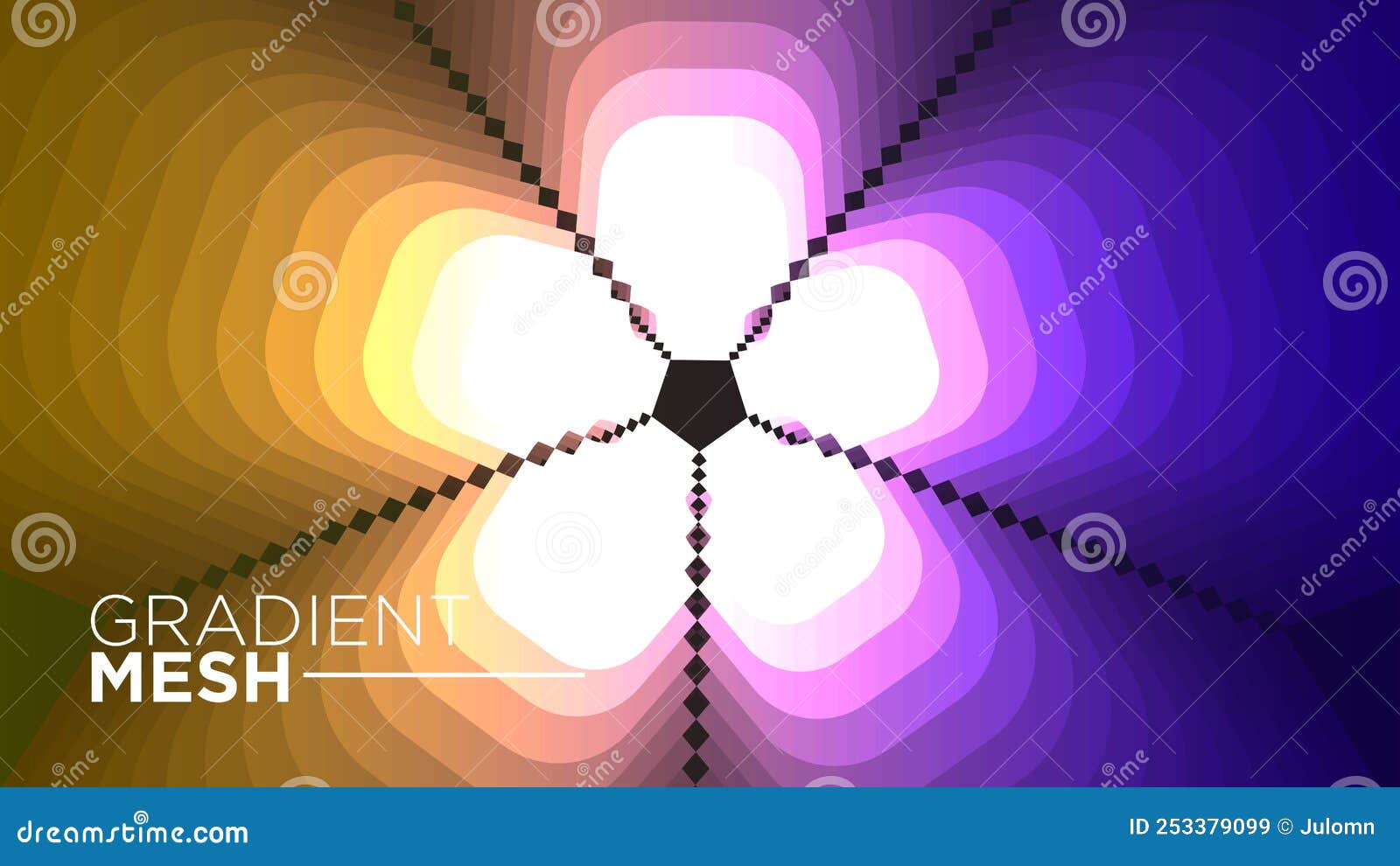 Colorful Gradient Mesh Neon Glowing Fat Star Background Stock ...