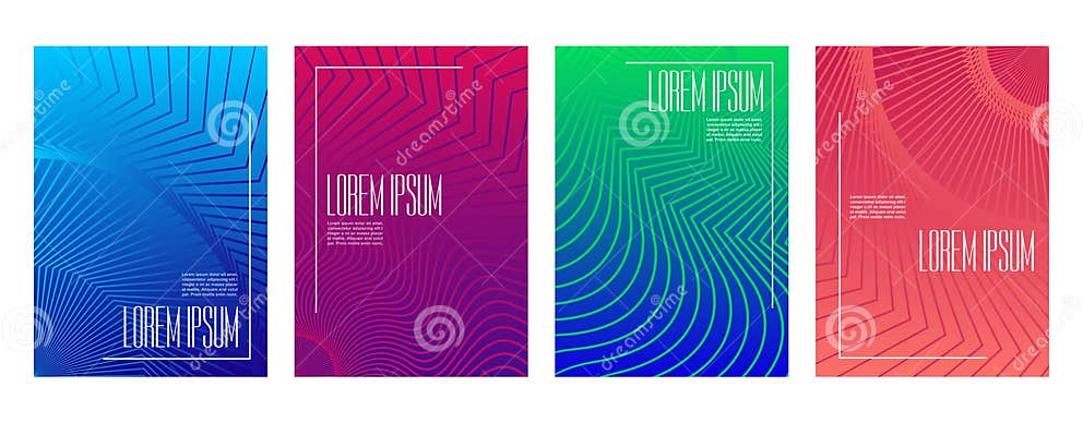 Colorful Gradient Minimal Geometric Line Pattern Background Cover ...