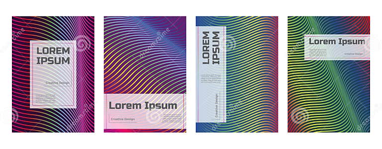 Colorful Gradient Minimal Geometric Line Pattern Background Cover ...