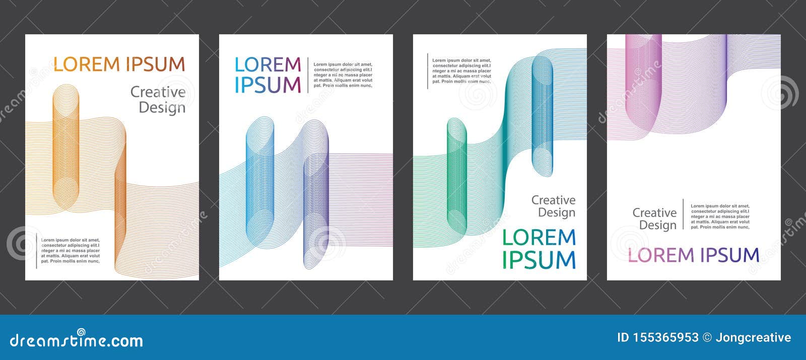 Colorful Gradient Minimal Geometric Line Pattern Background Cover ...