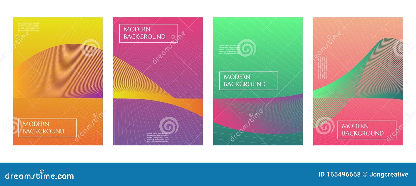 Colorful Gradient Minimal Geometric Line Pattern Background Cover ...