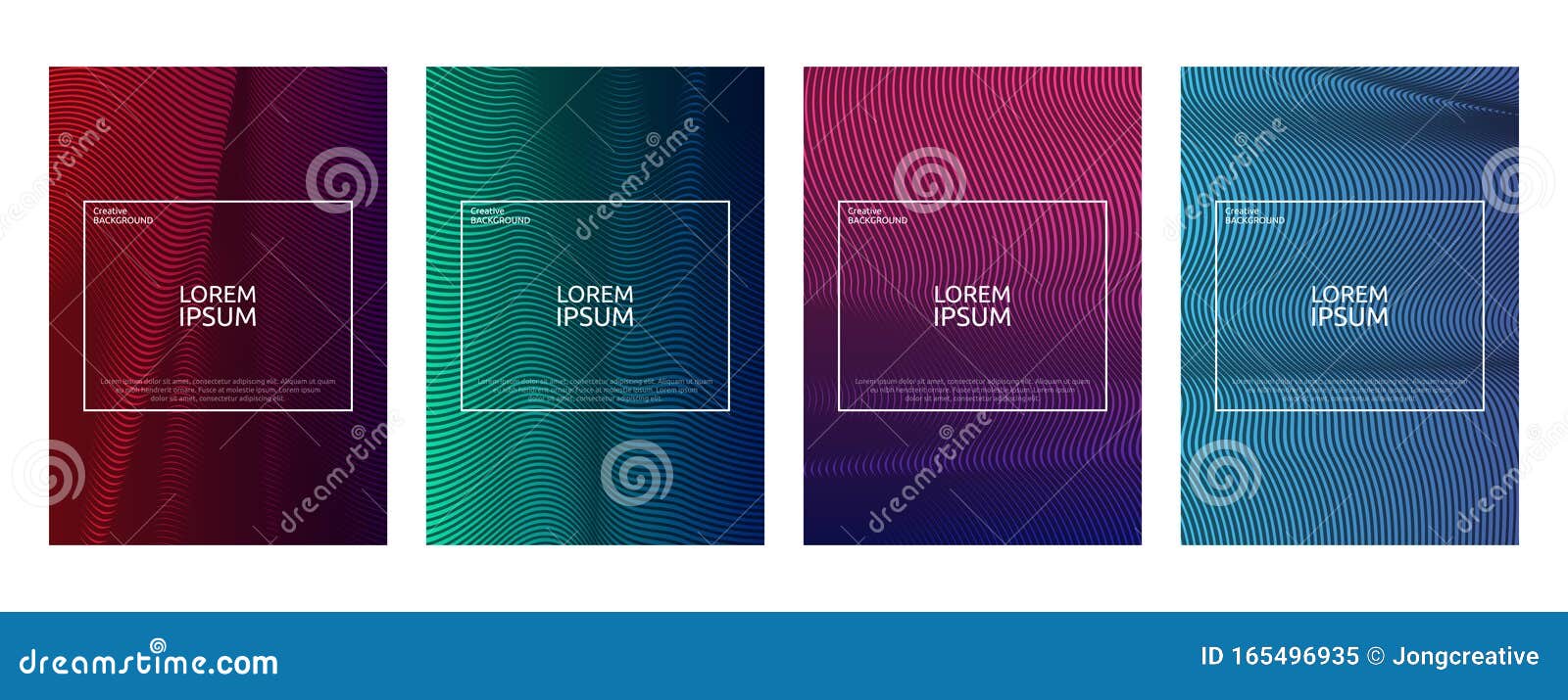 Colorful Gradient Minimal Geometric Line Pattern Background Cover ...