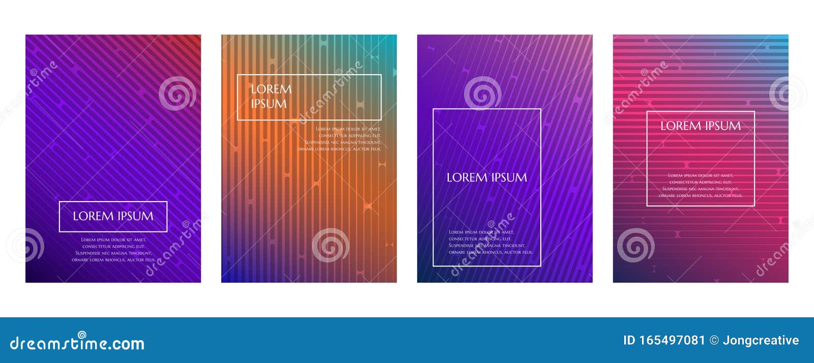 Colorful Gradient Minimal Geometric Line Pattern Background Cover ...