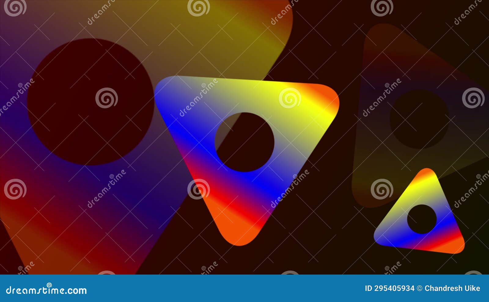 Colorful Gradient Rotating Triangular Shape Background Stock Footage ...