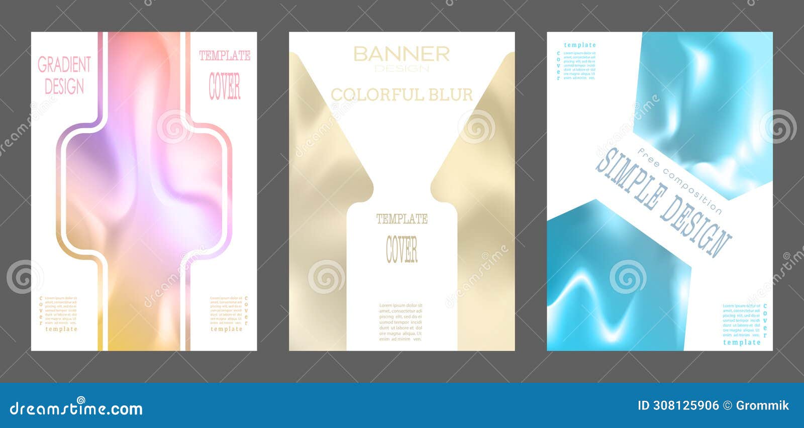 Colorful Gradient. a Set of Backgrounds for the Cover, Brochure ...
