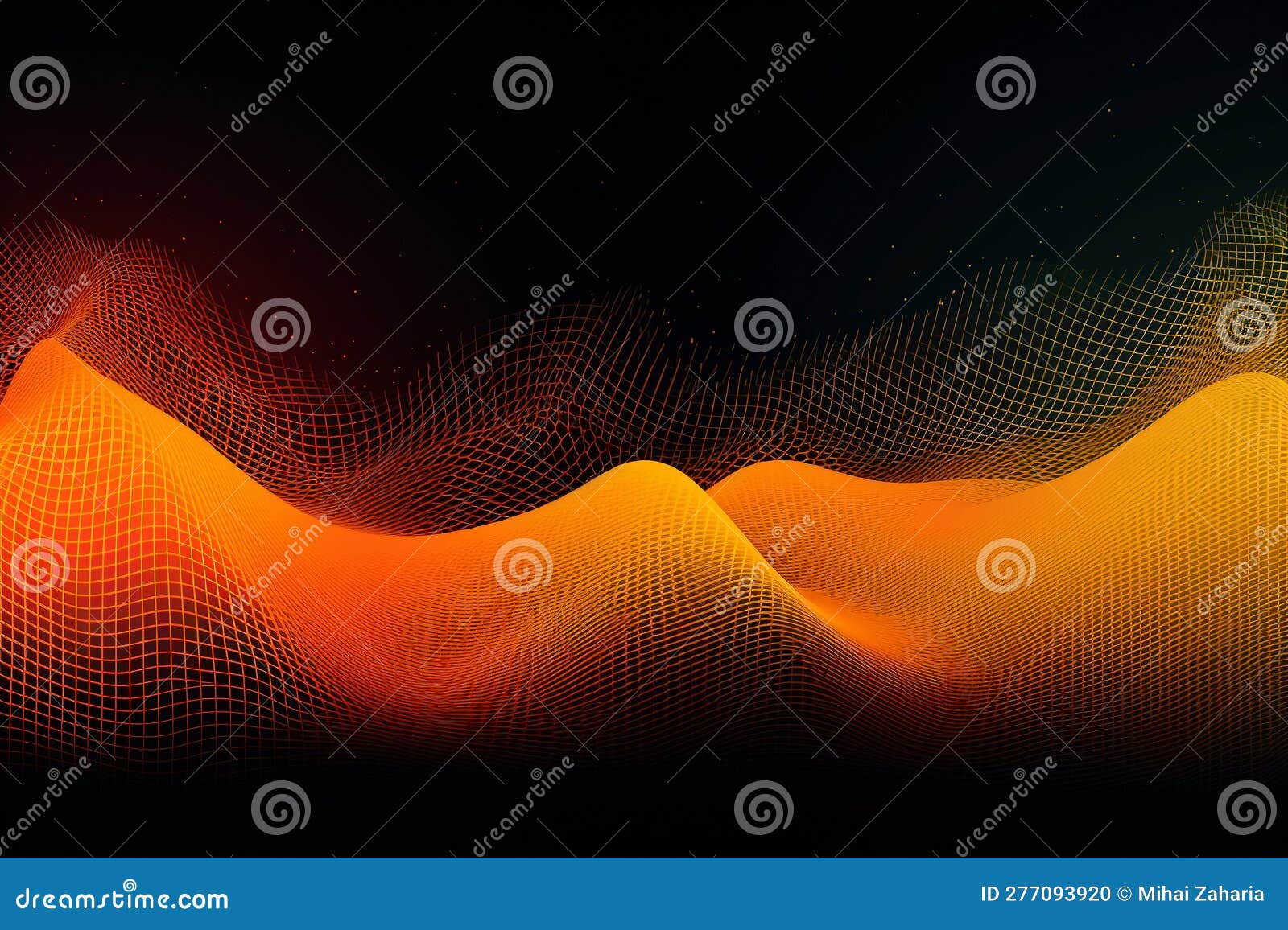 Colorful Gradient Waves Made from Lines and Dots. Generative AI Stock ...