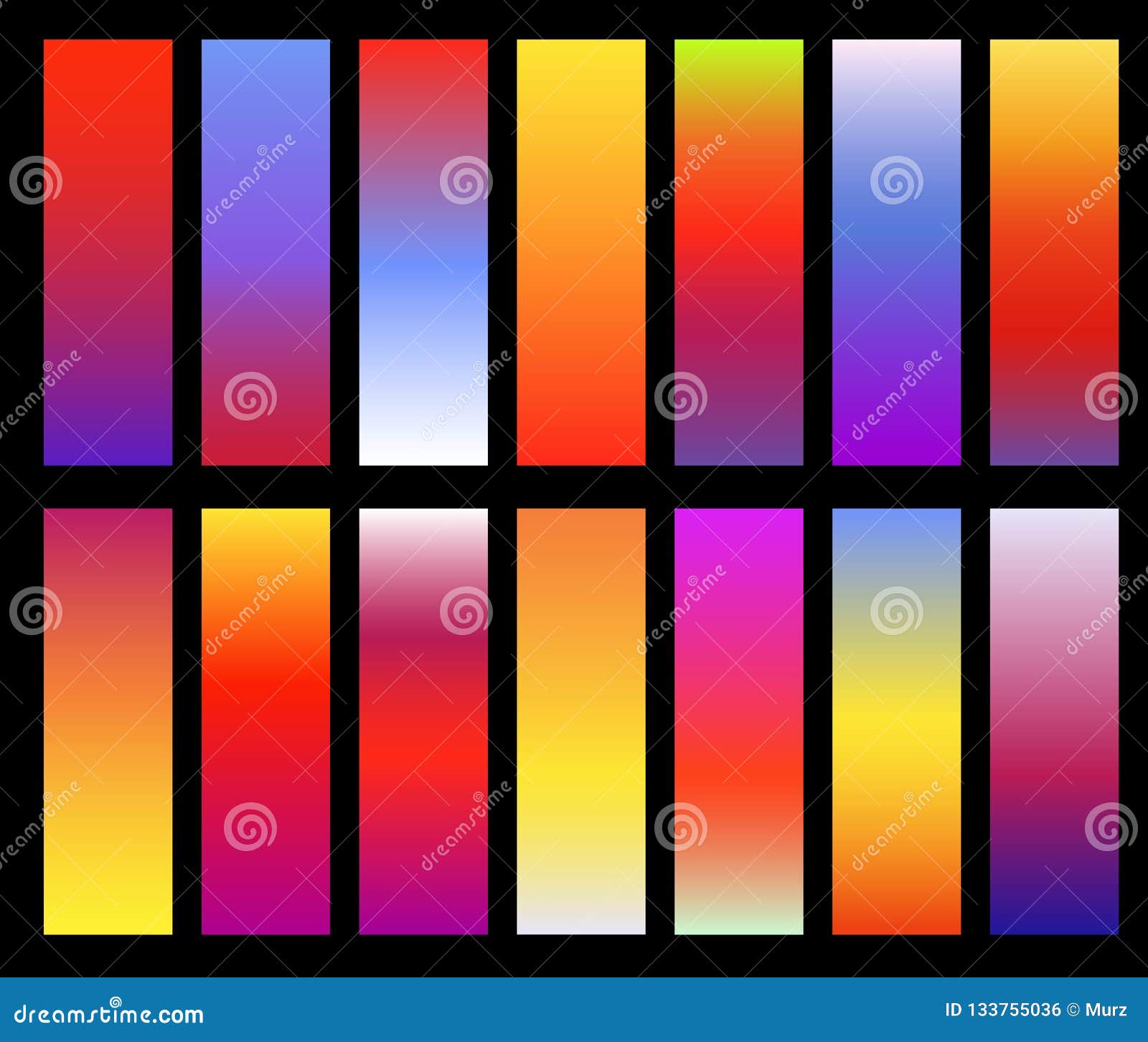 Colorful Gradients Vector. Screen Gradient Covers with Modern Abstract ...