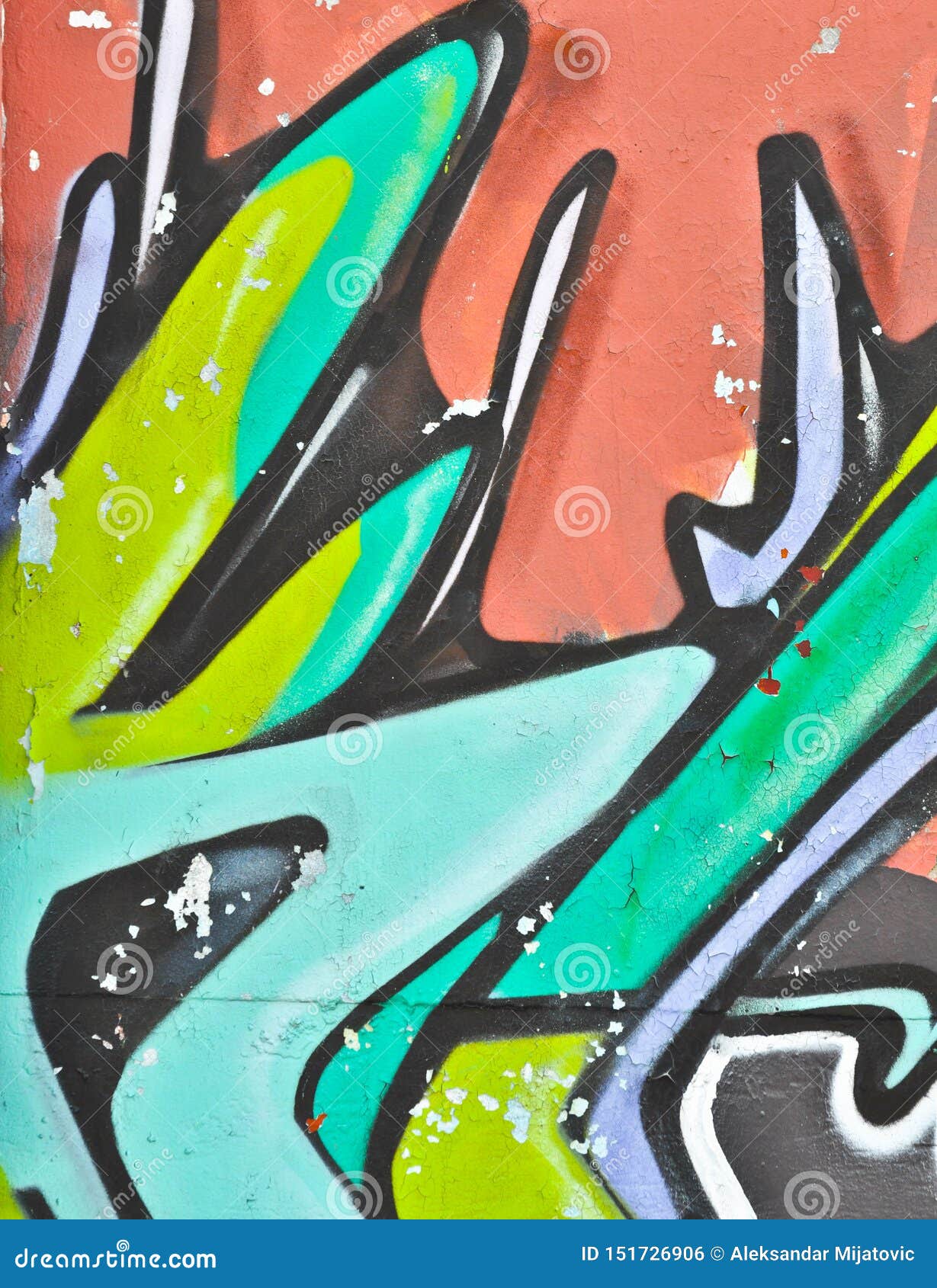 Colorful Graffiti Background Stock Photo - Image of rough, brick: 151726906