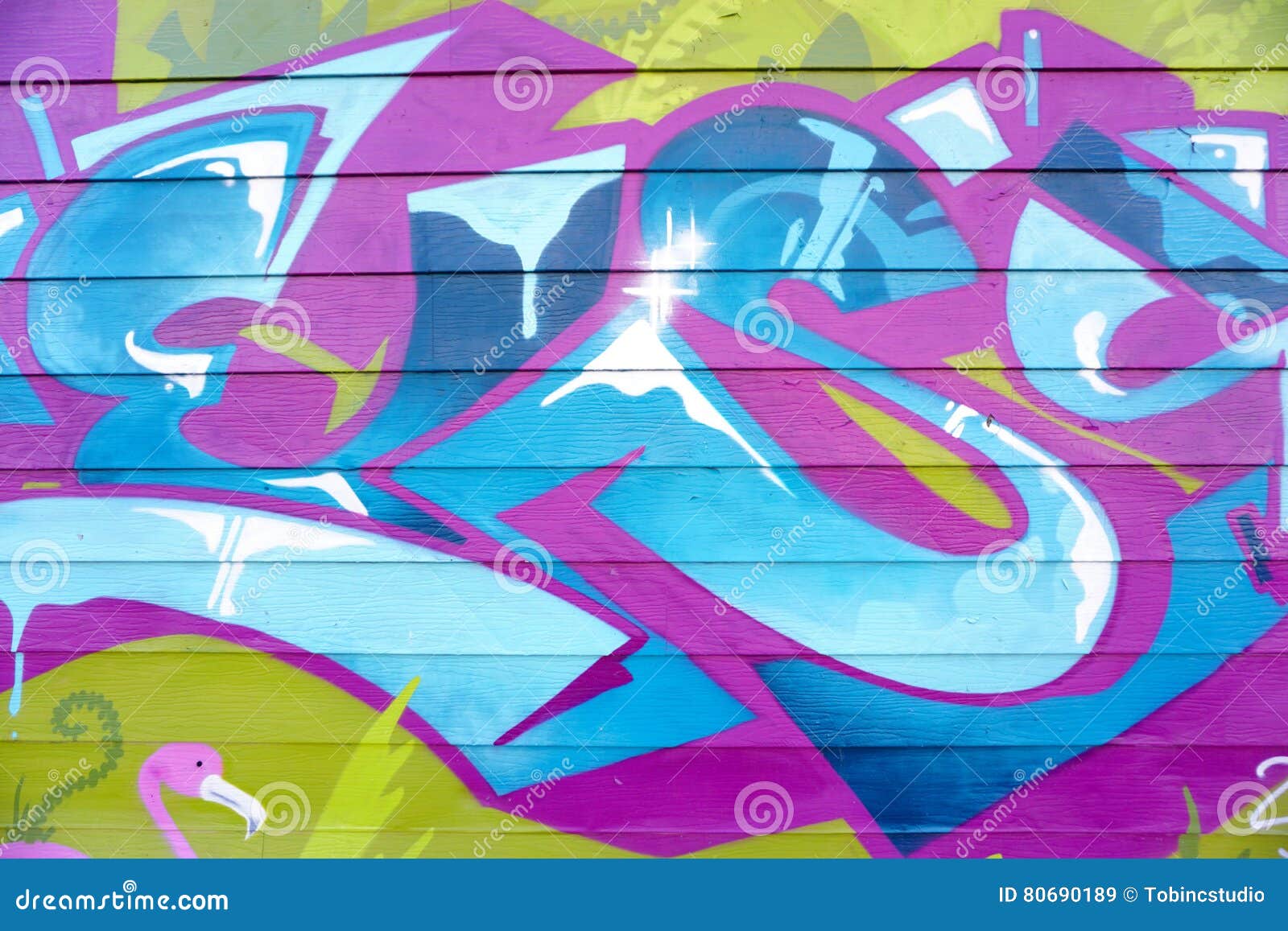 Colorful Graffiti on a Brick Wall Editorial Stock Image - Image of ...