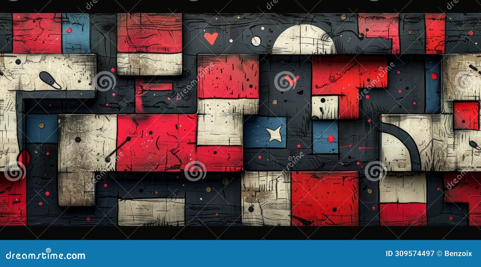 Colorful Graffiti Print. Seamless Pattern with Different Text and ...