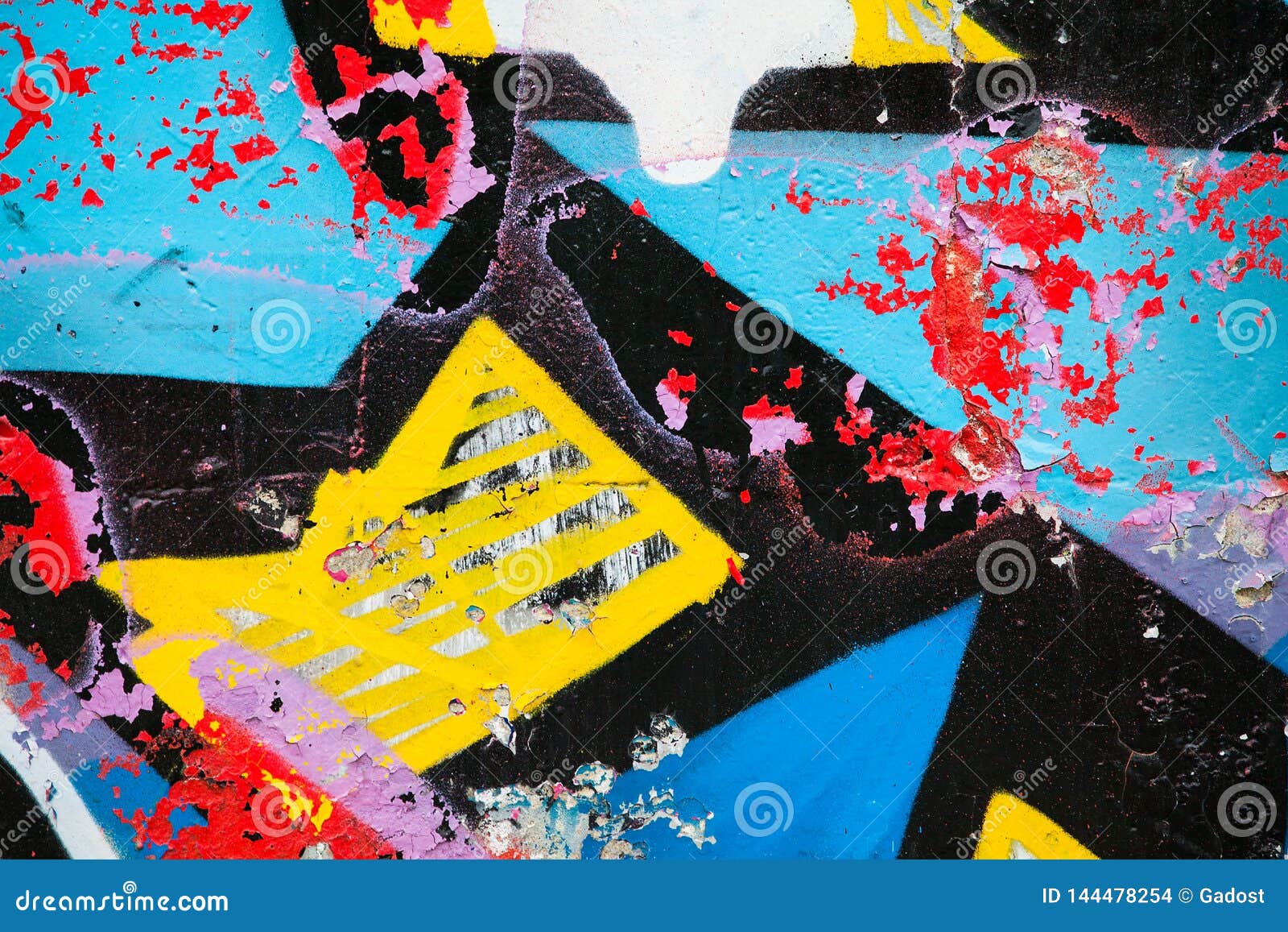 Colorful Graffiti Wall Texture Stock Photo - Image of close, arts ...