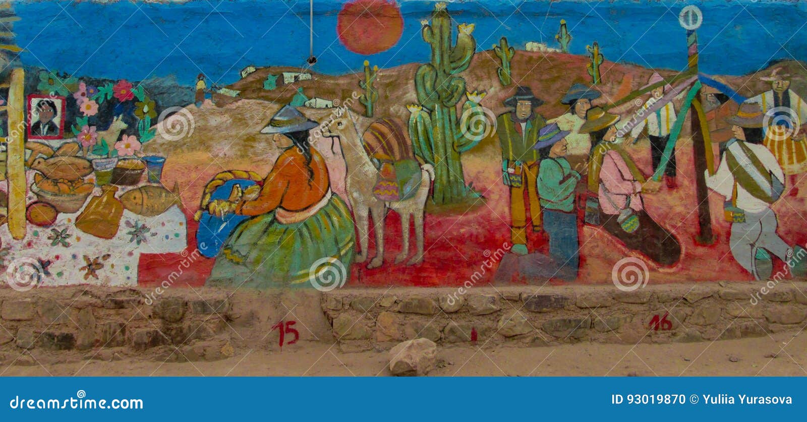 Colorful Graffity of Native Americans Editorial Image - Image of ...