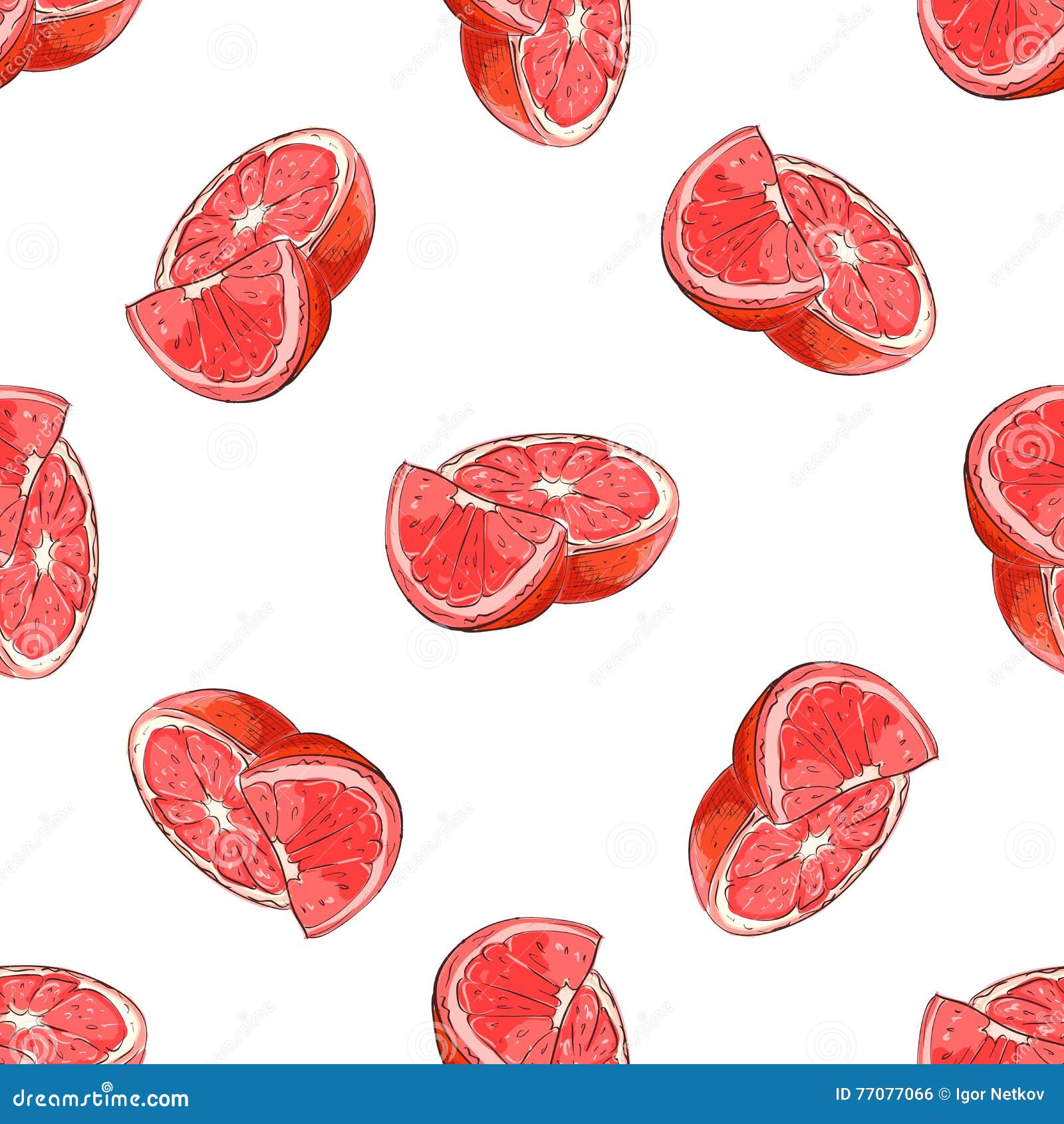 Colorful Grapefruit Pattern Stock Vector - Illustration of plant ...