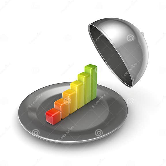 Colorful graph on a dish. stock illustration. Illustration of discover ...
