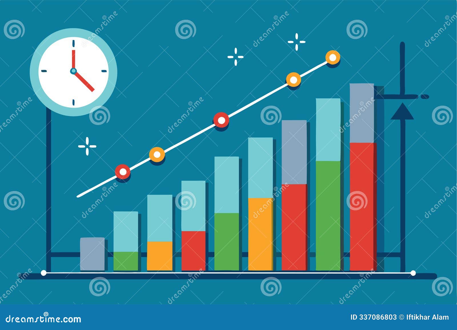 A Colorful Graph Shows Work Hours Trending without Any Growth ...