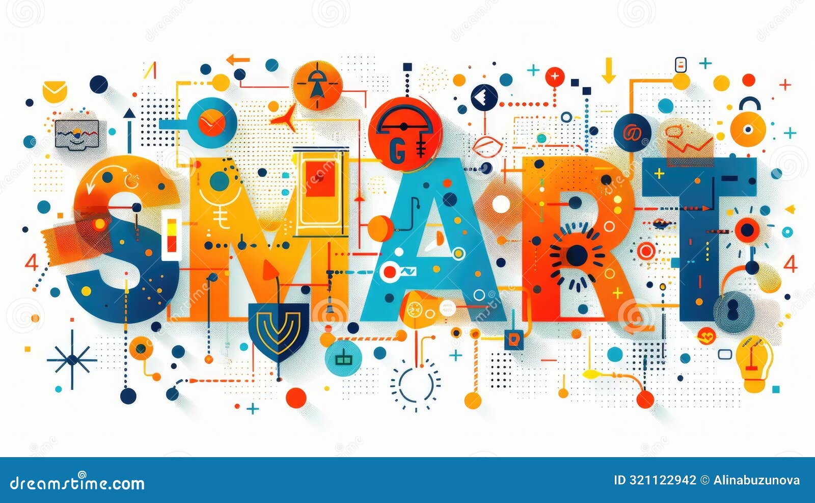 A Colorful Graphic Depicting the Smart Development Plan on White ...