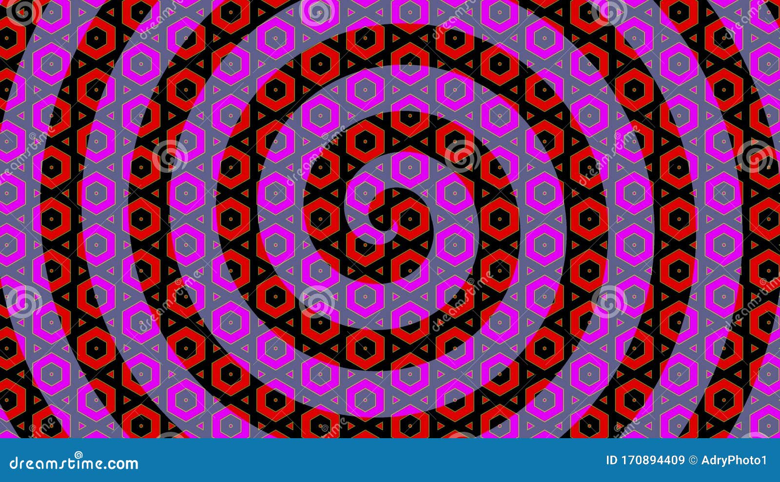Colorful Graphic Pattern on Background with Stroboscopic and Hypnotic ...