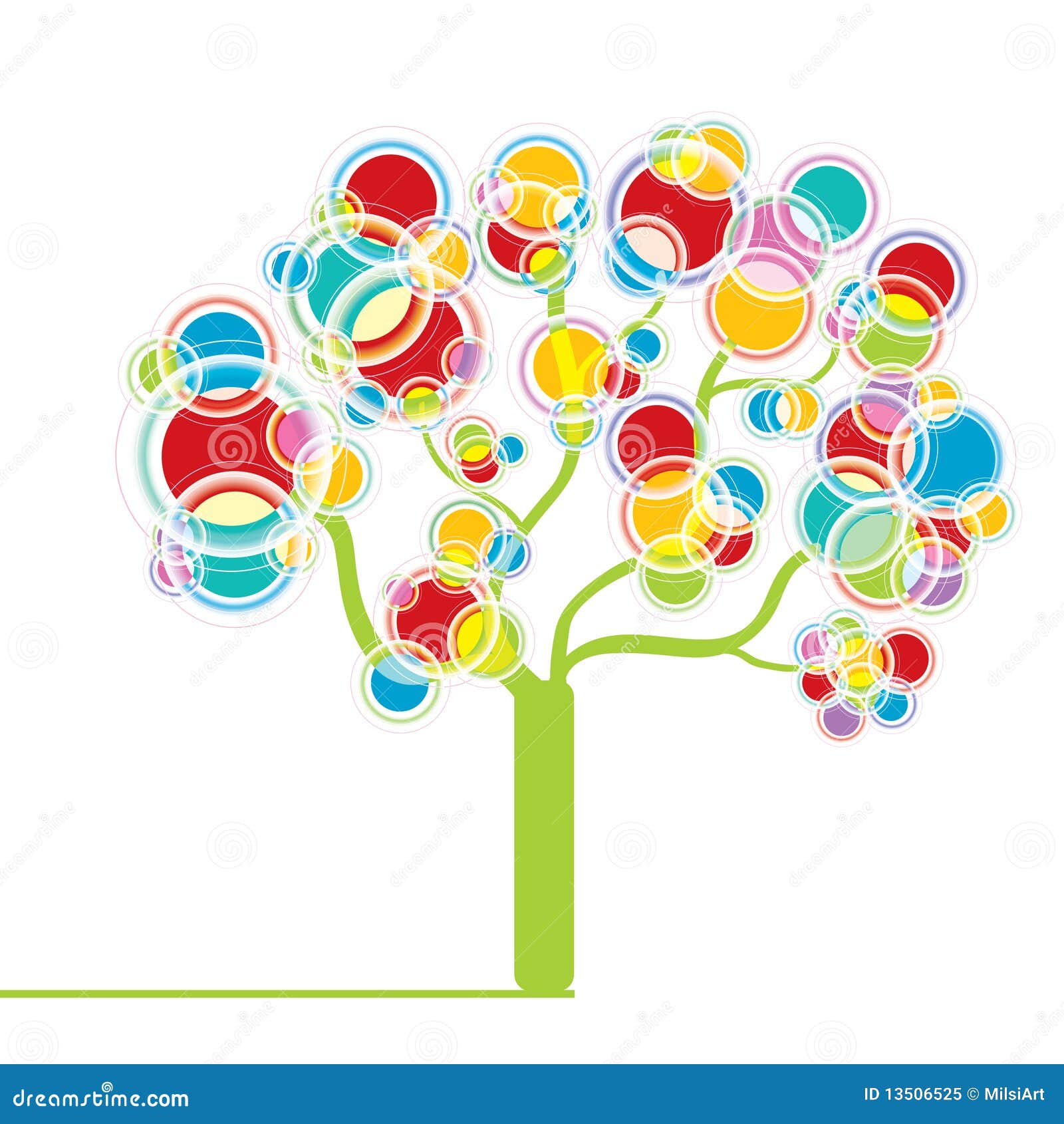 Colorful graphic tree stock vector. Illustration of graphic - 13506525