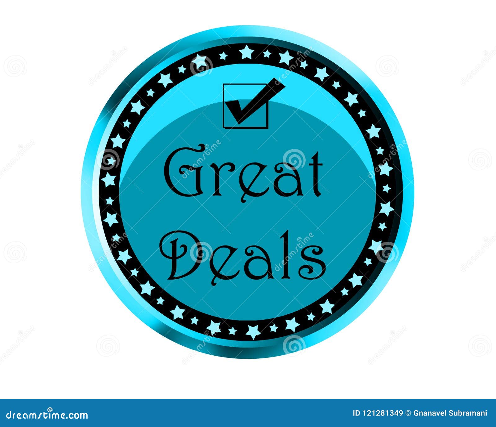 Colorful Great Deals Web Button Click, Application Stock Illustration ...