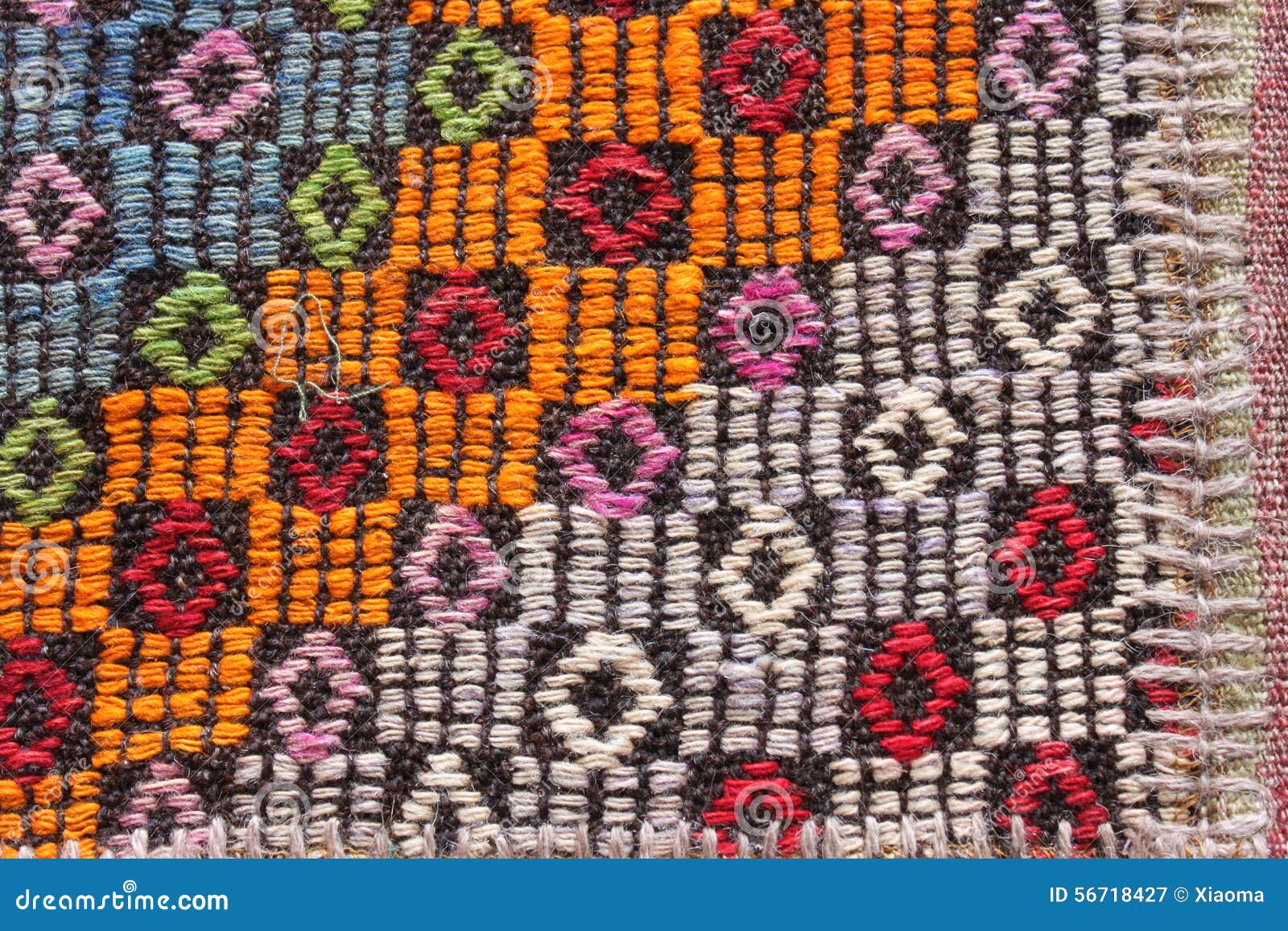 Colorful Greek Carpet Handcrafted Stock Image - Image of multicolor ...