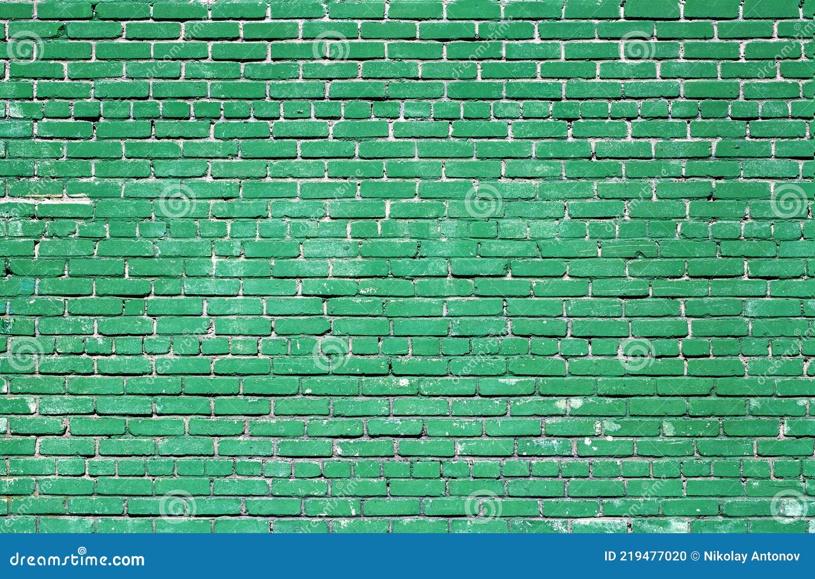 Colorful Green Brick Wall Texture Background. Green Brick Wall Texture ...