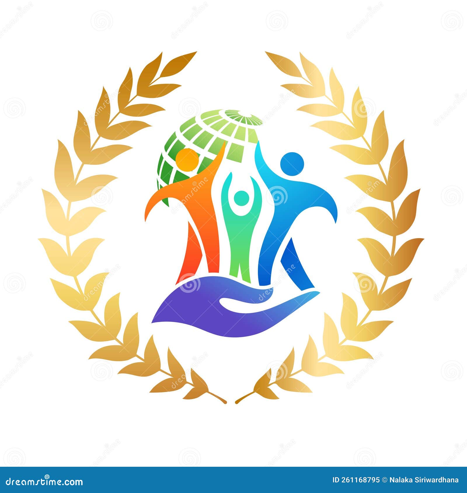 Colorful Green Color Tree Logo. Stock Illustration - Illustration of ...