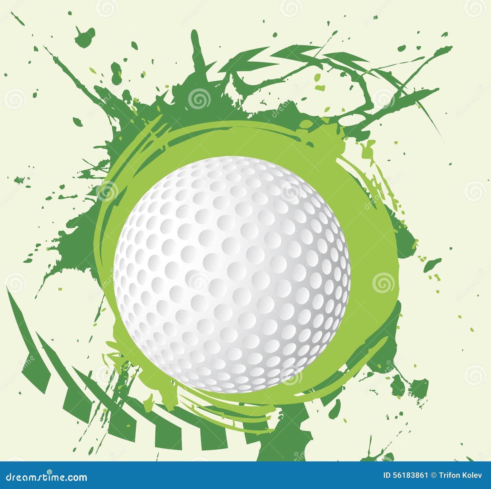 Colorful Green Golf Splash with Arrows.Abstract Golf Background Stock ...