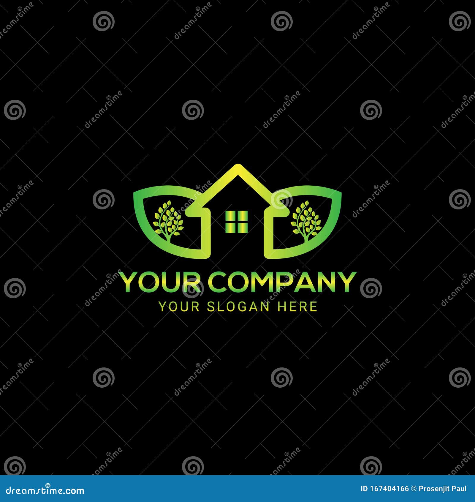 Colorful Green House Logo Design Stock Vector - Illustration of ...
