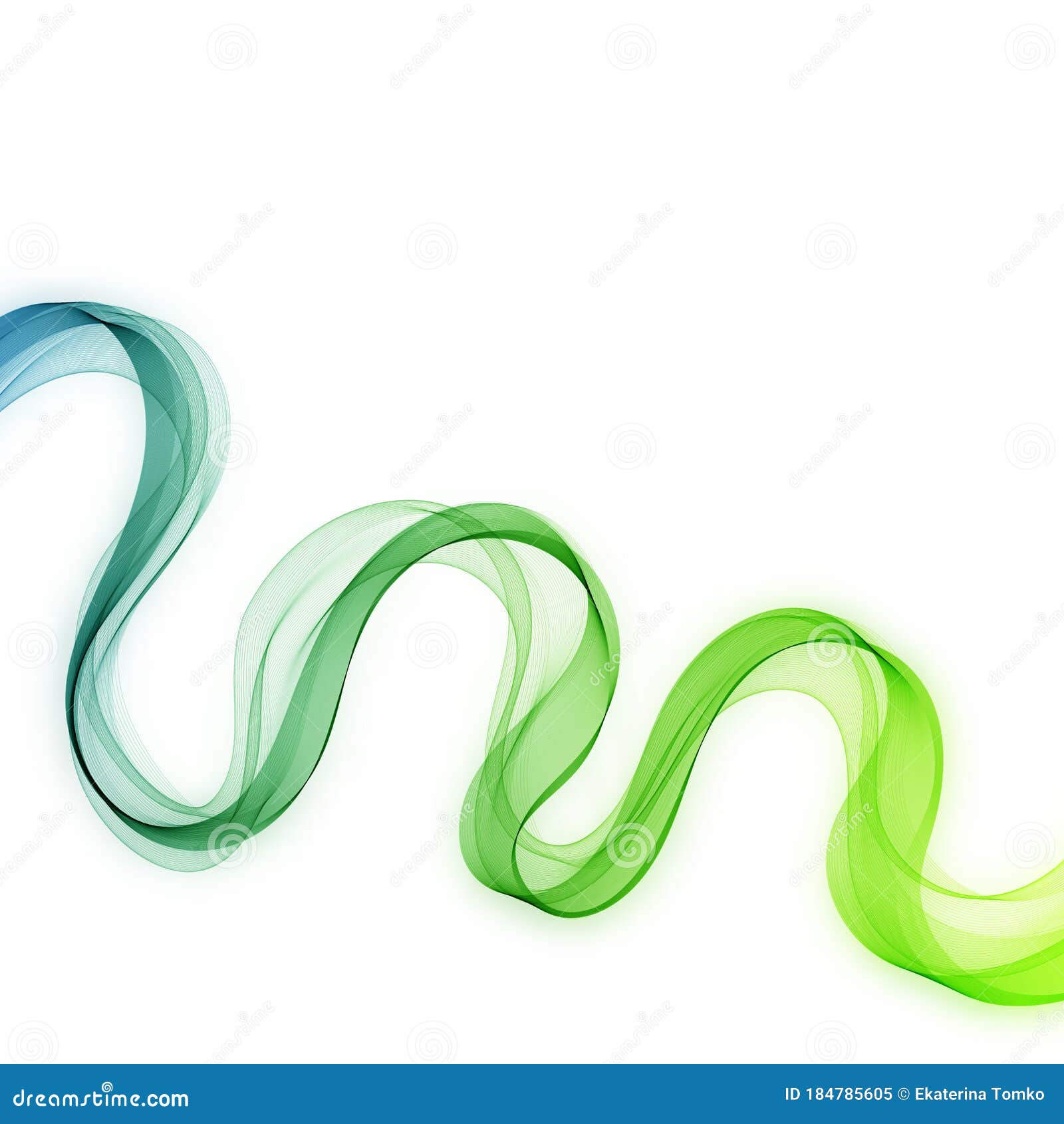 Colorful Green Wave. Layout for Advertising. Eps 10 Stock Illustration ...
