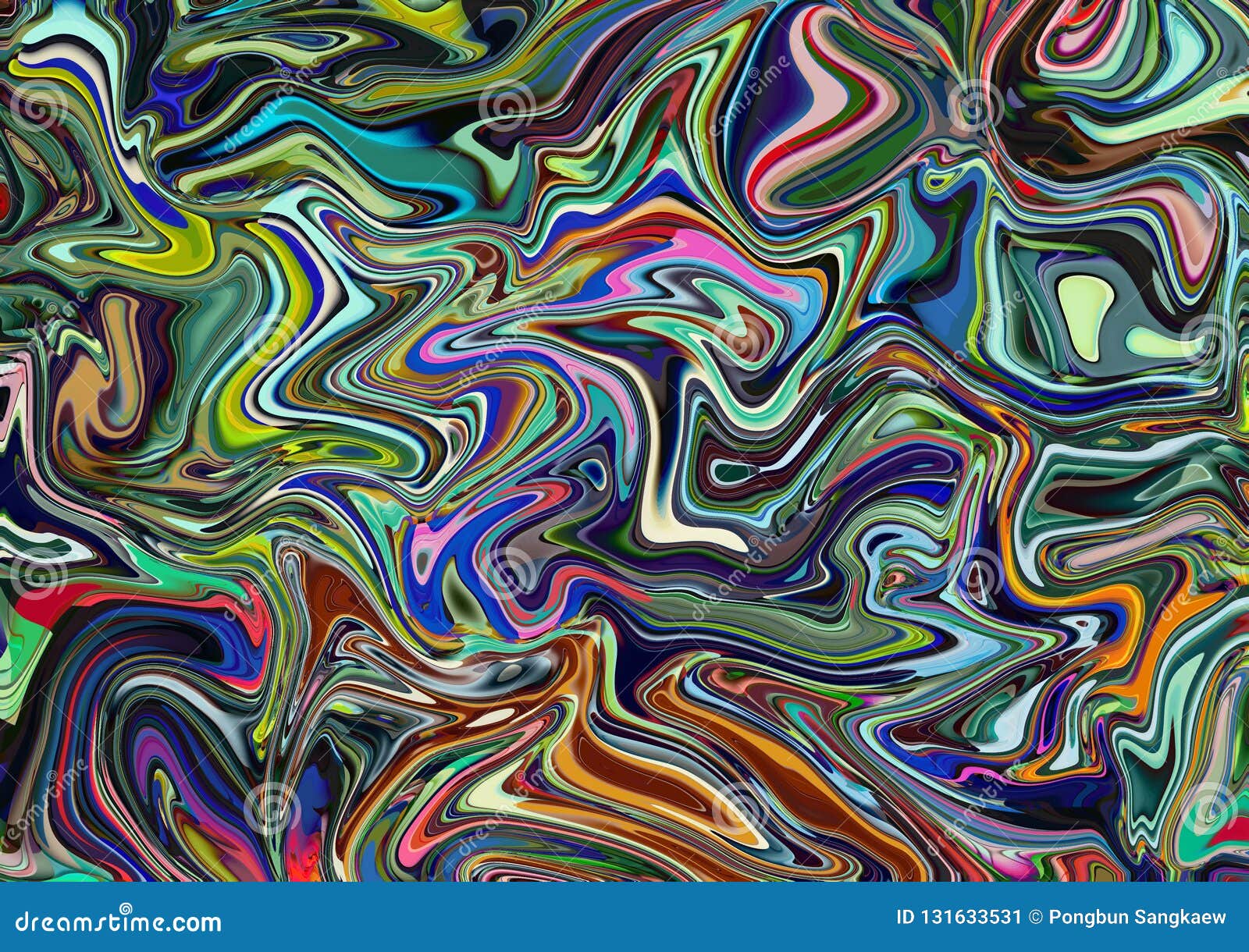 Colorful Green Wavy Marble Effect Pattern Abstract Background for ...