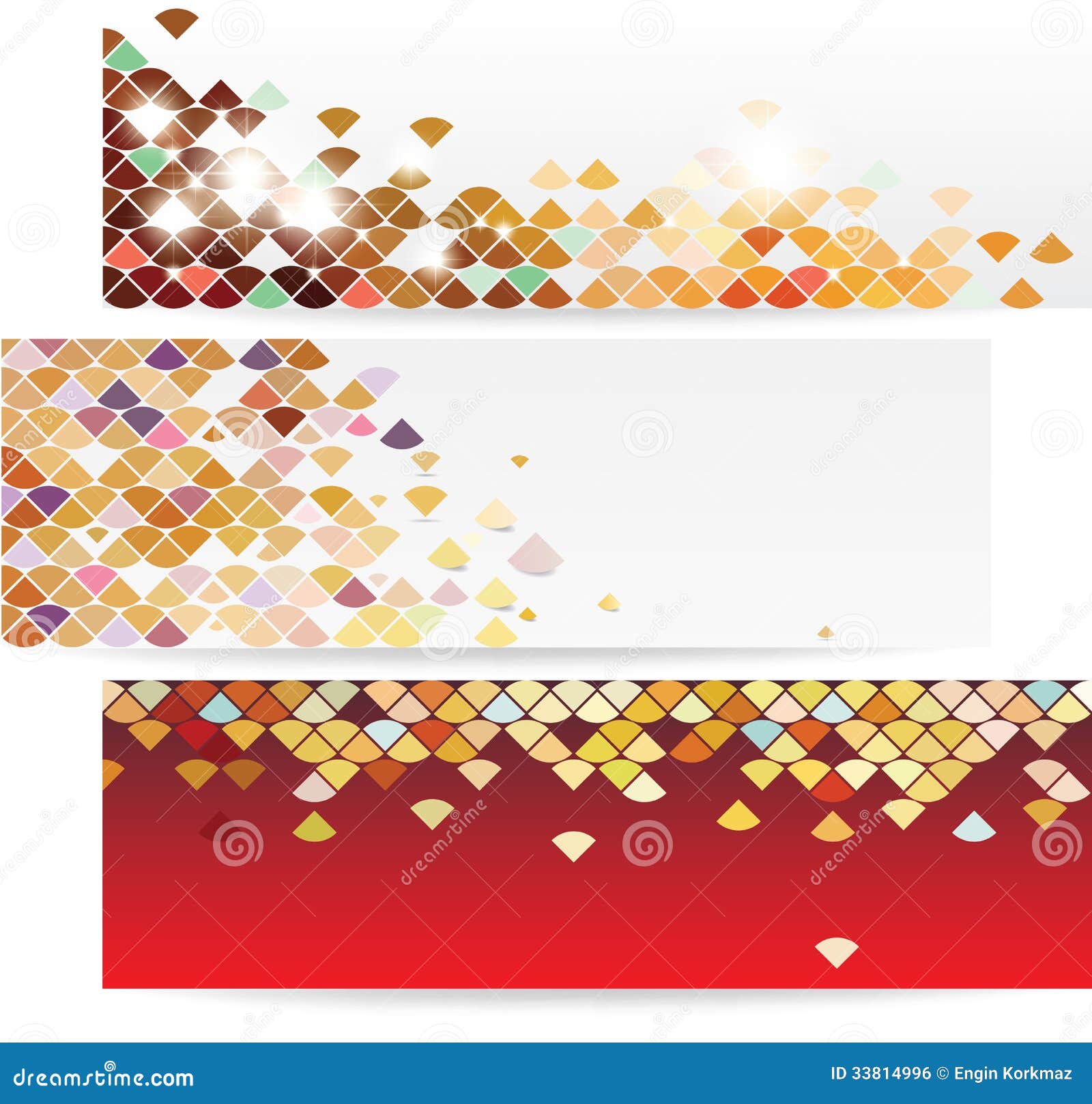 Colorful Grid Banners stock vector. Illustration of design - 33814996