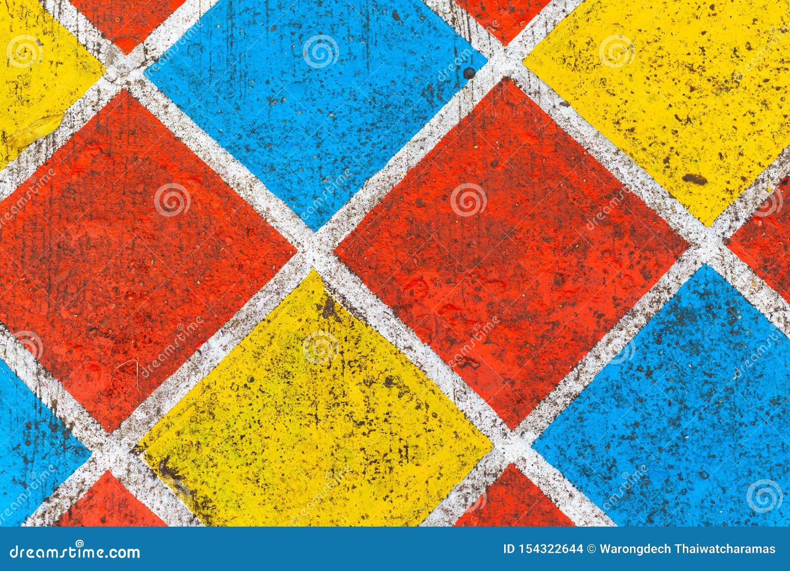 Colorful Grid Pattern Wall Background and Texture Stock Photo - Image ...