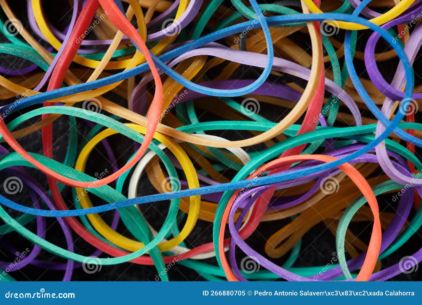 Colorful Group of Messy Rubber Bands Stock Image - Image of colorful ...