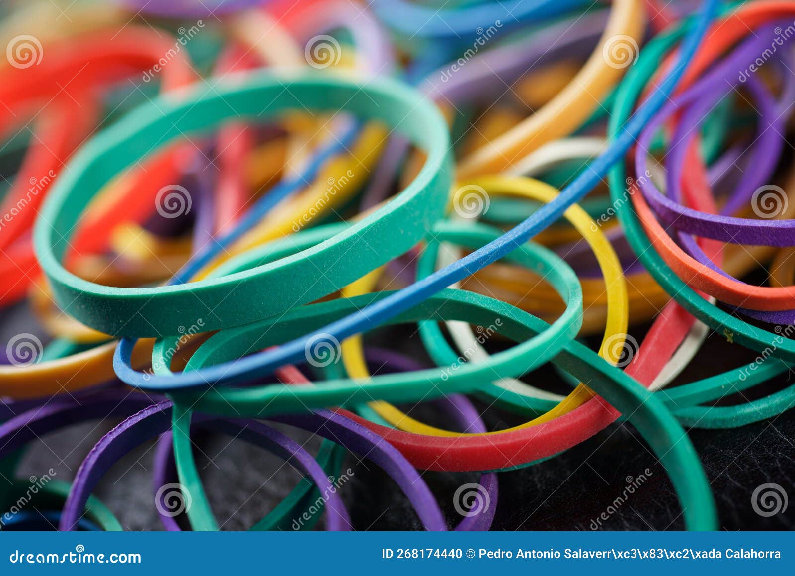 Colorful Group of Messy Rubber Bands Stock Photo - Image of concepts ...