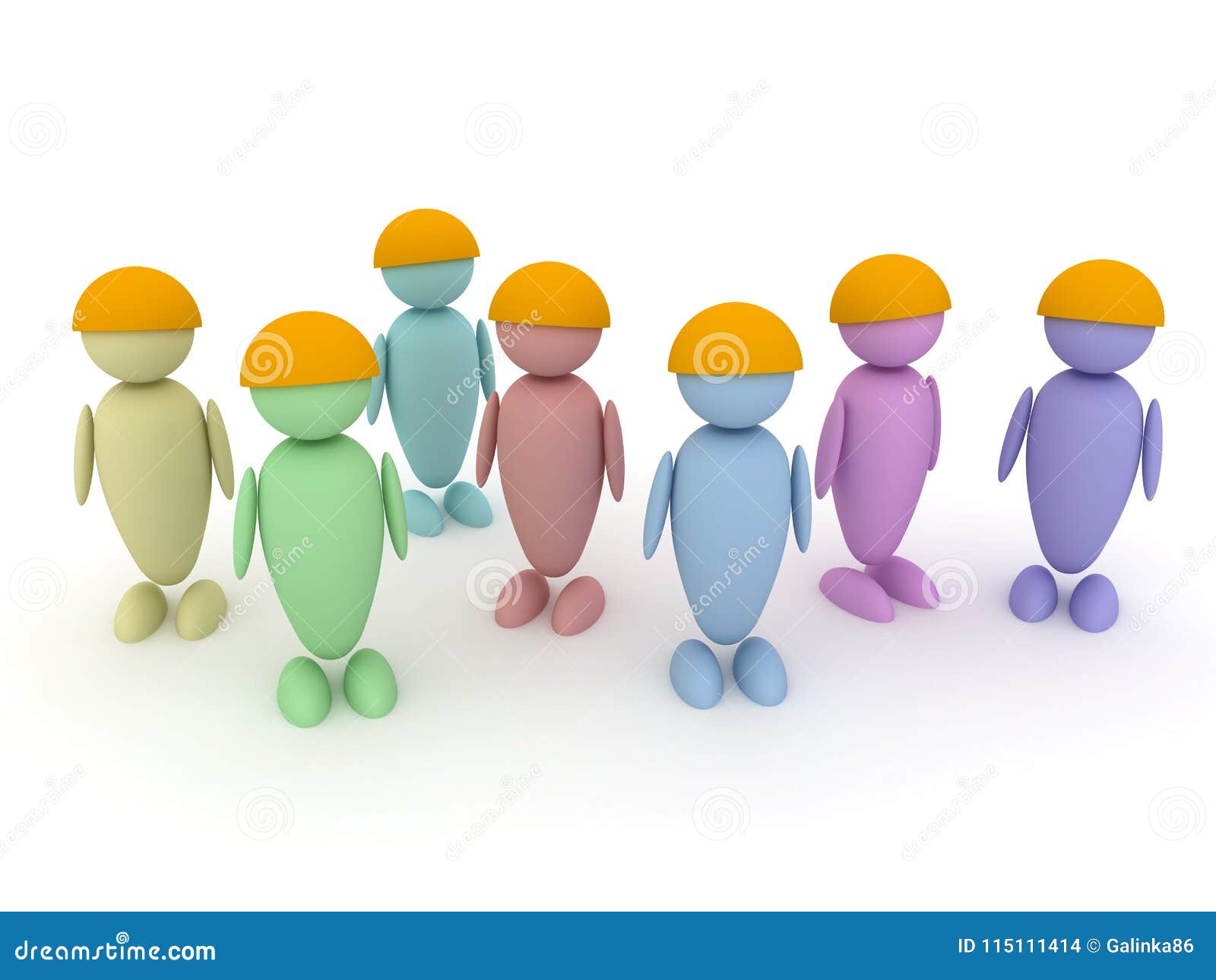 Colorful group of people stock illustration. Illustration of consumer ...