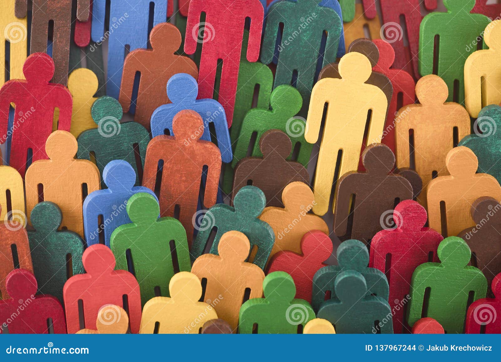 Colorful Group of People Figures Stock Photo - Image of multi, people ...