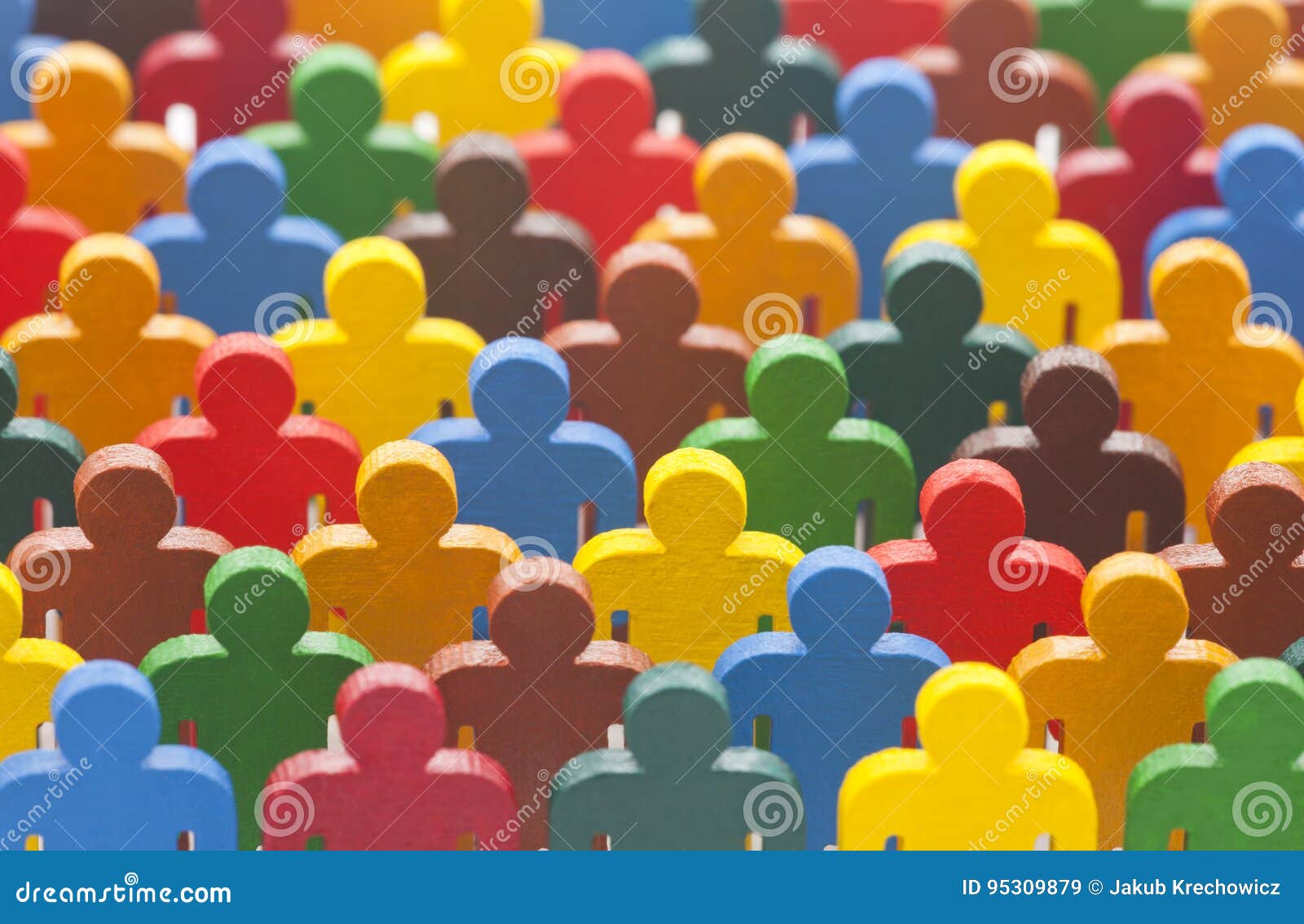 Colorful Group of People Figures Stock Image - Image of friendship ...