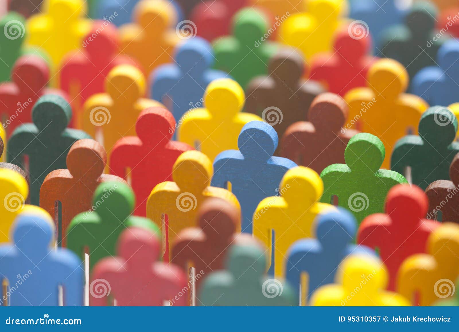 Colorful Group of People Figures Stock Image - Image of cooperation ...